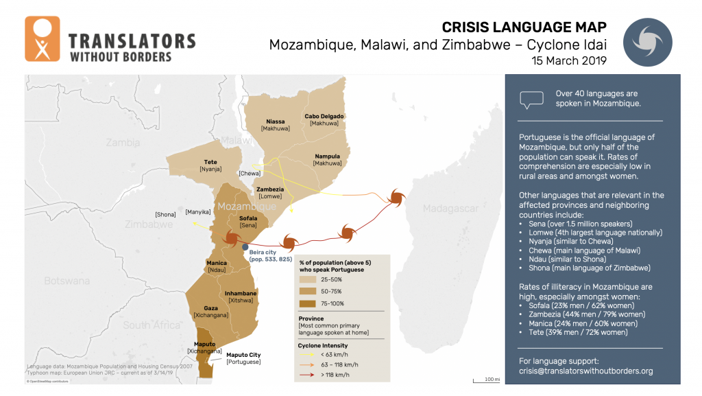 Mozambique Cyclone Idai - 15 March 2019 - Translators without Borders